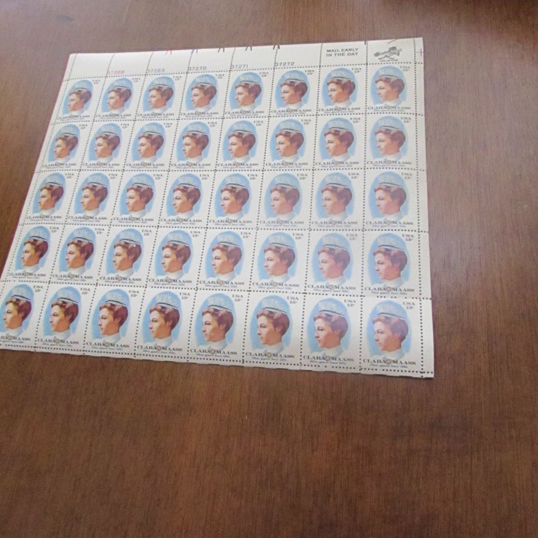 Clara Maass Stamp - 1976 US Postage Stamp – 13 Cent Stamp – Original ...