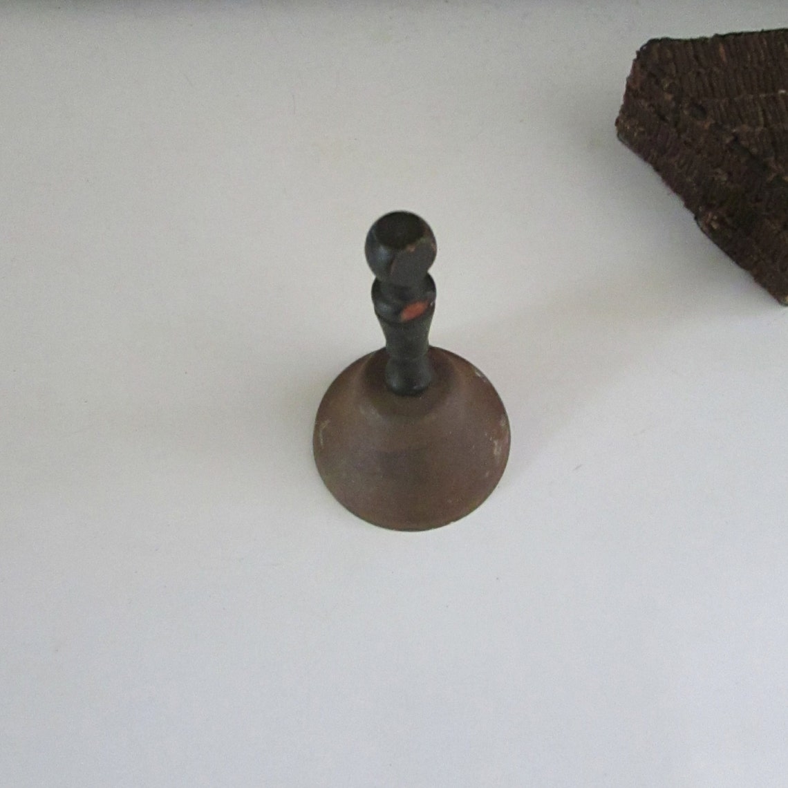 Rustic Rusted Metal Bell With Painted Wood Handle and Rope & Bolt ...