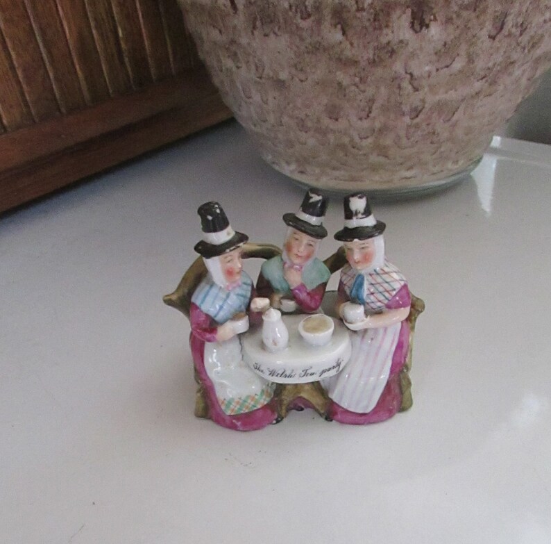 The Welsh Tea Party Fairing Figurine Vase/ Planter Ca. 1940 - Etsy
