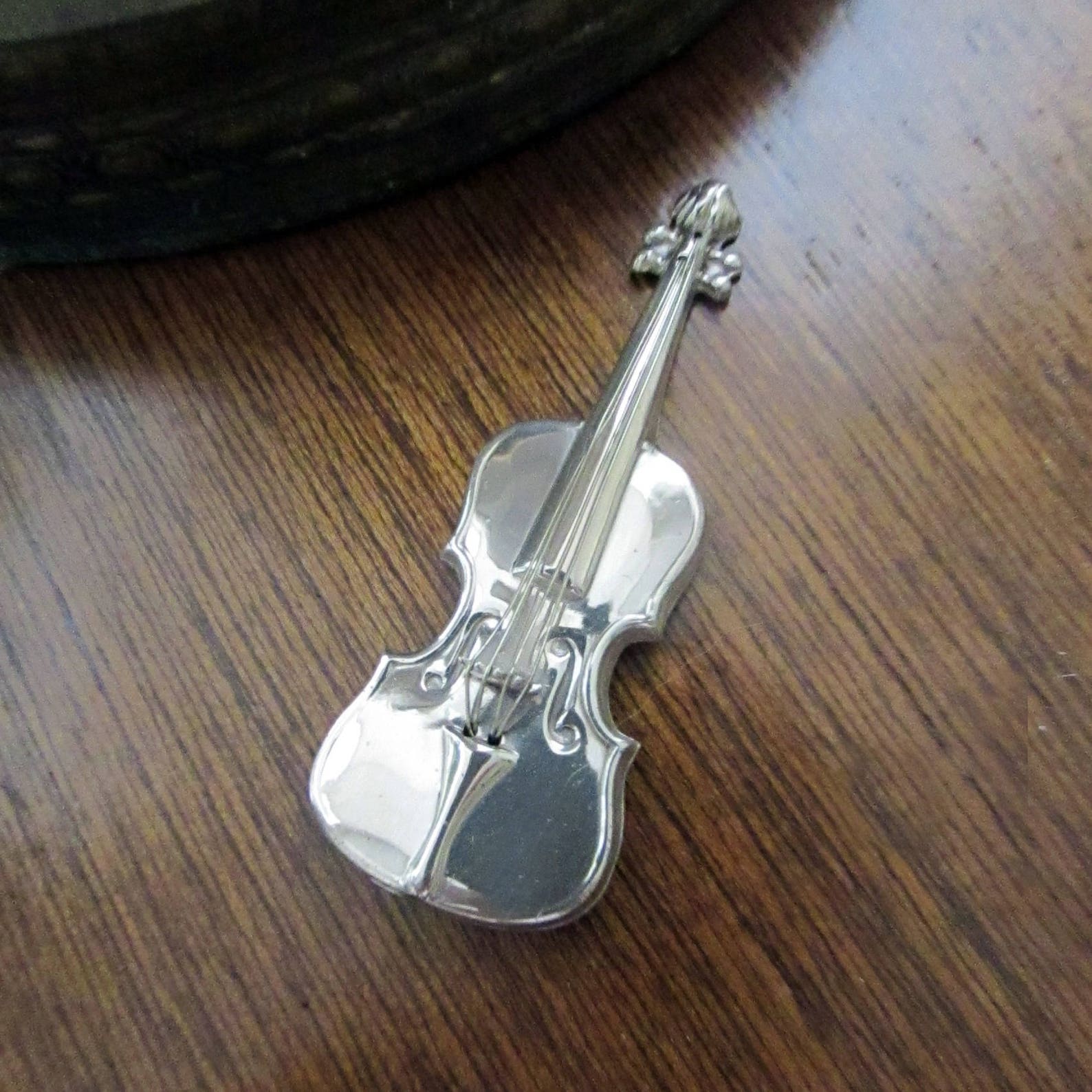 Lang Sterling Silver Violin / Cello Pin Musical Instrument - Etsy