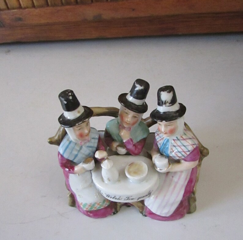 The Welsh Tea Party Fairing Figurine Vase/ Planter Ca. 1940 - Etsy