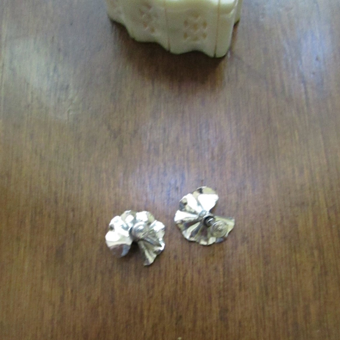 Flower Blossom Screw Back Sterling Silver Flower Earrings - Etsy