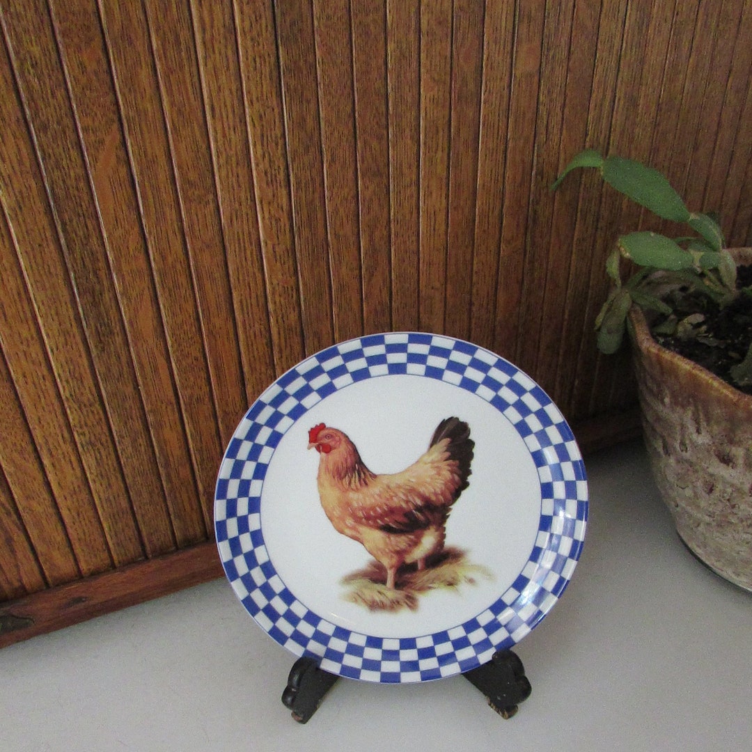 Knee Deep Rooster Plate – Rooster Collection Decorative Plate ...