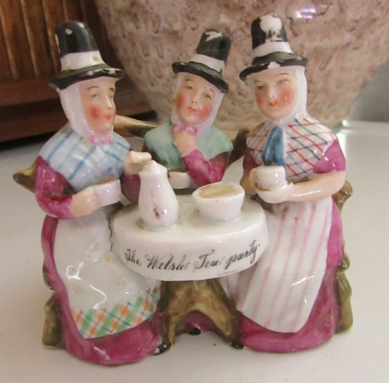 The Welsh Tea Party Fairing Figurine Vase/ Planter Ca. 1940 - Etsy