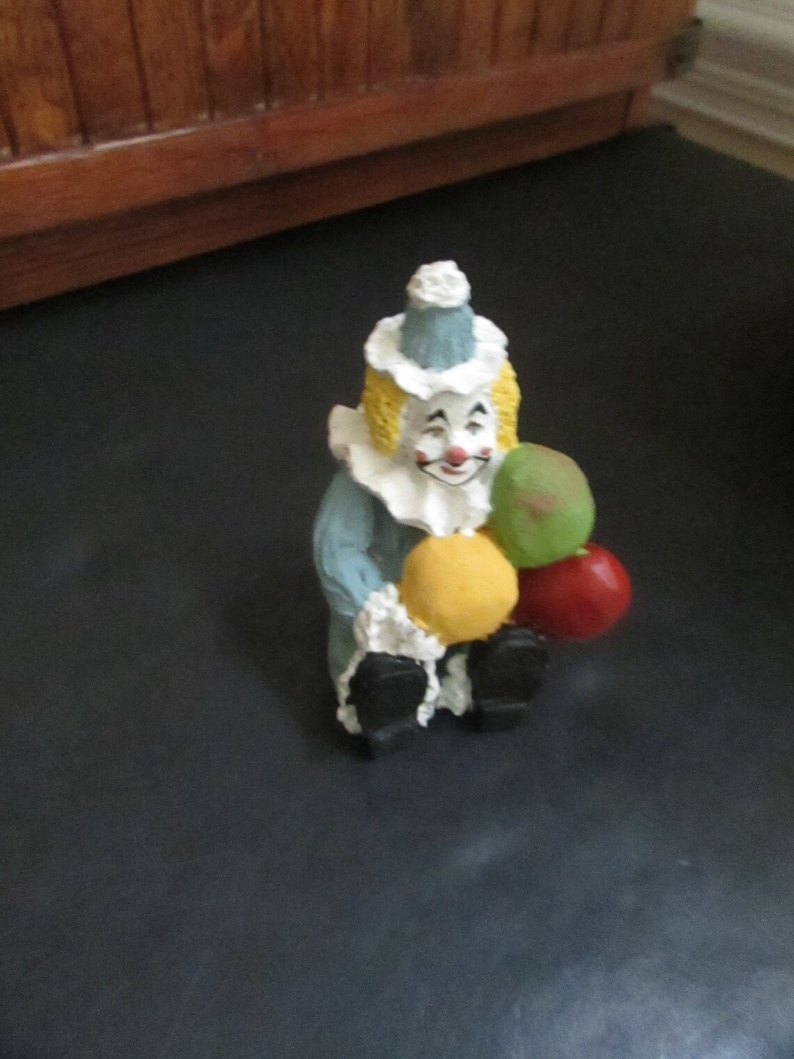 Small Clown with Balloons Figurine Vintage Clay Clown | Etsy
