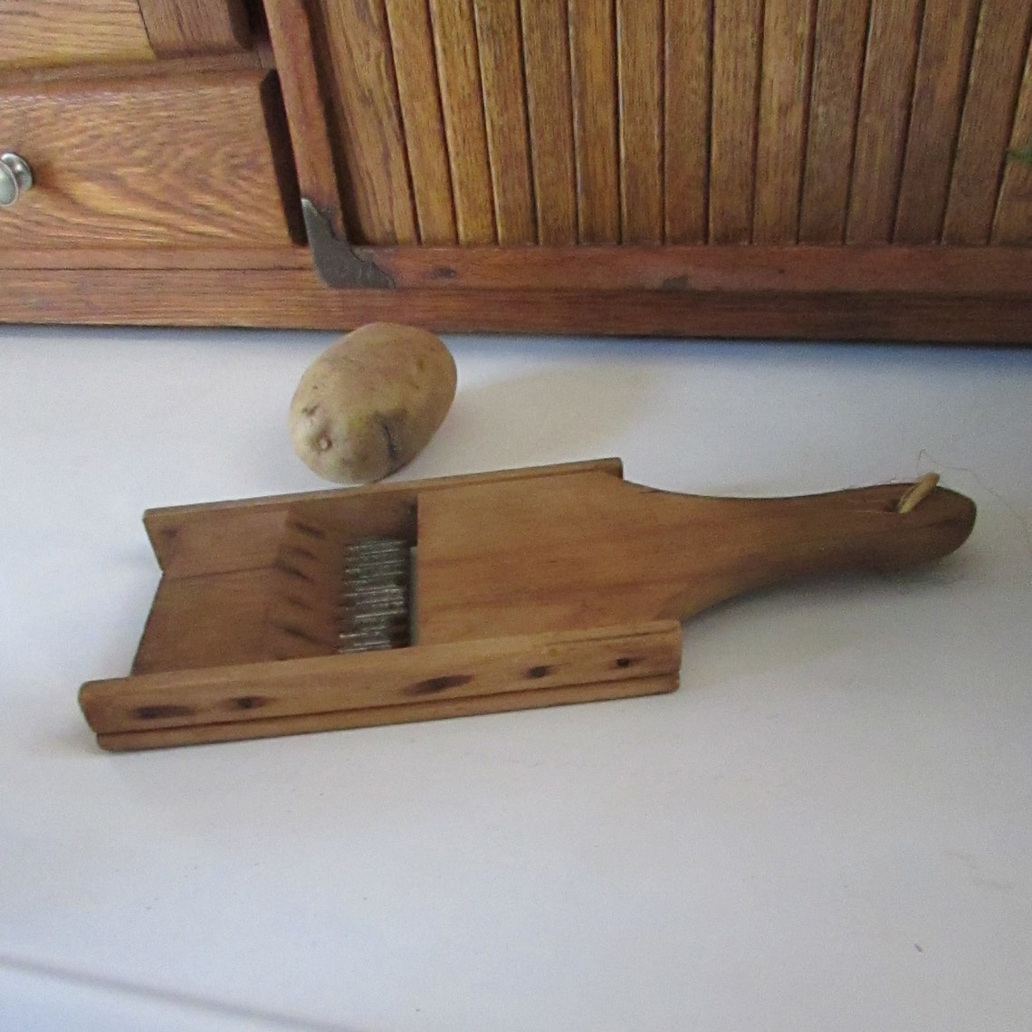 Crinkle Cut Mandoline Vegetable Slicer Wood With Metal Blade - Etsy