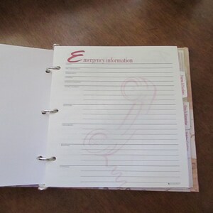 Nature Address Book –vintage 5 Section at a Glance Binder Style Desktop ...