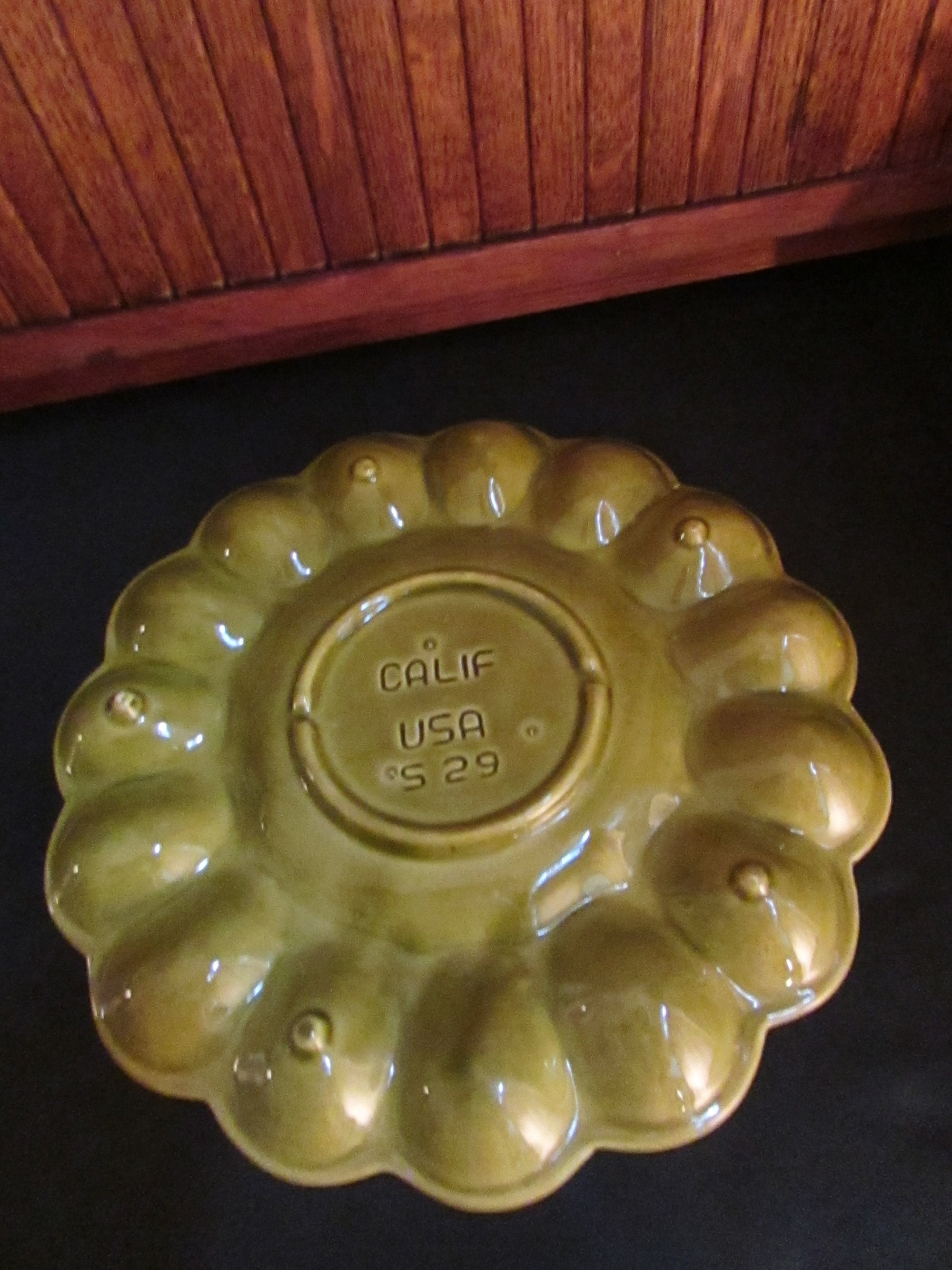 Chicken Deviled Egg Serving Dish \u2013 Avocado Green Round with 15 ...