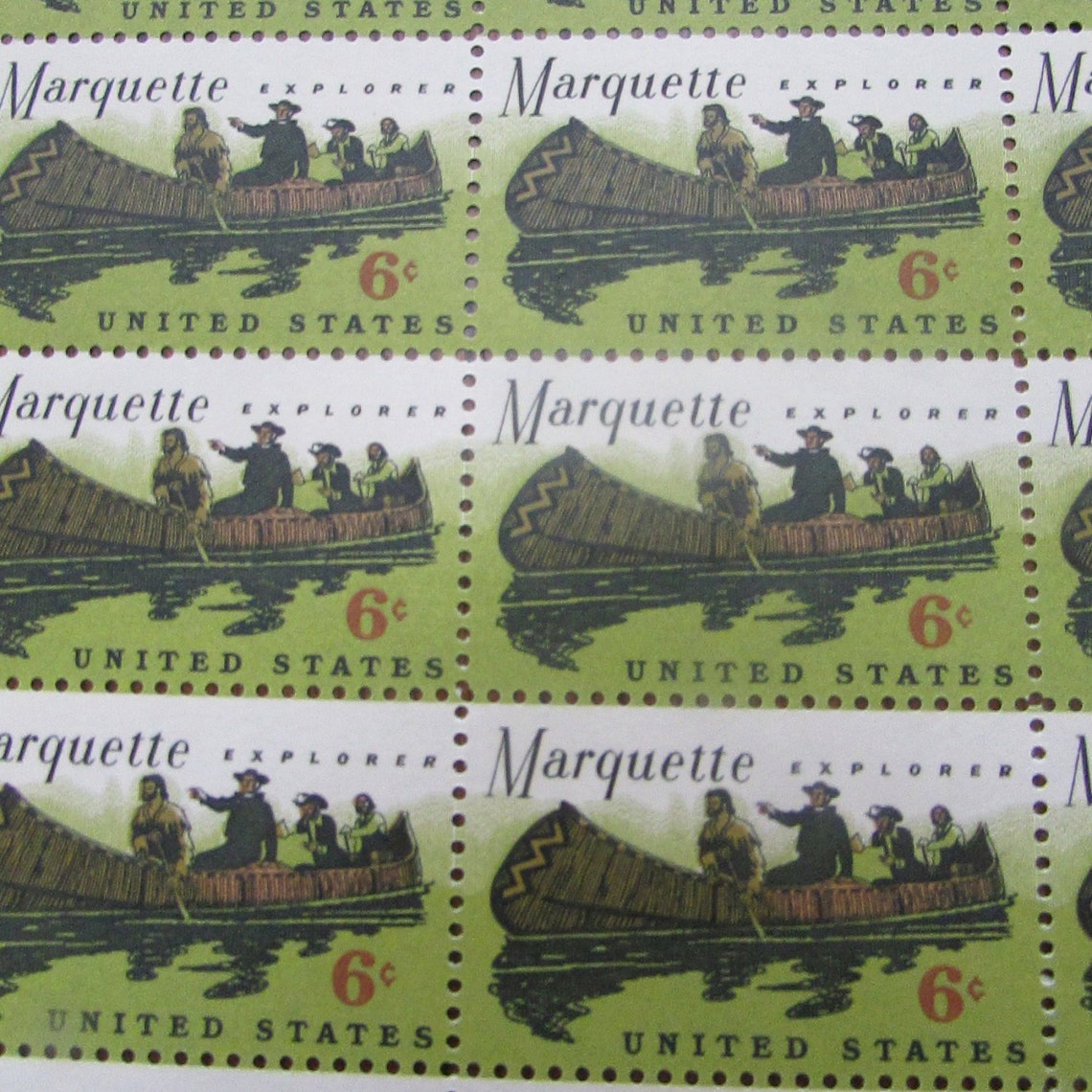 1968 Father Marquette Explorer Stamp Marquette & Joliet on - Etsy