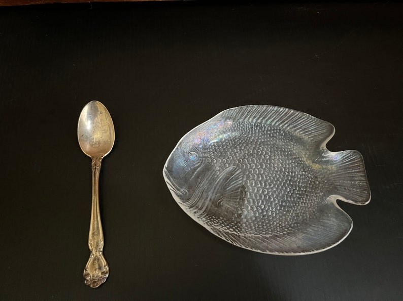 Glass Fish Bread & Butter Plates– Set of 4 Arcoroc Poisson Fish Shaped ...