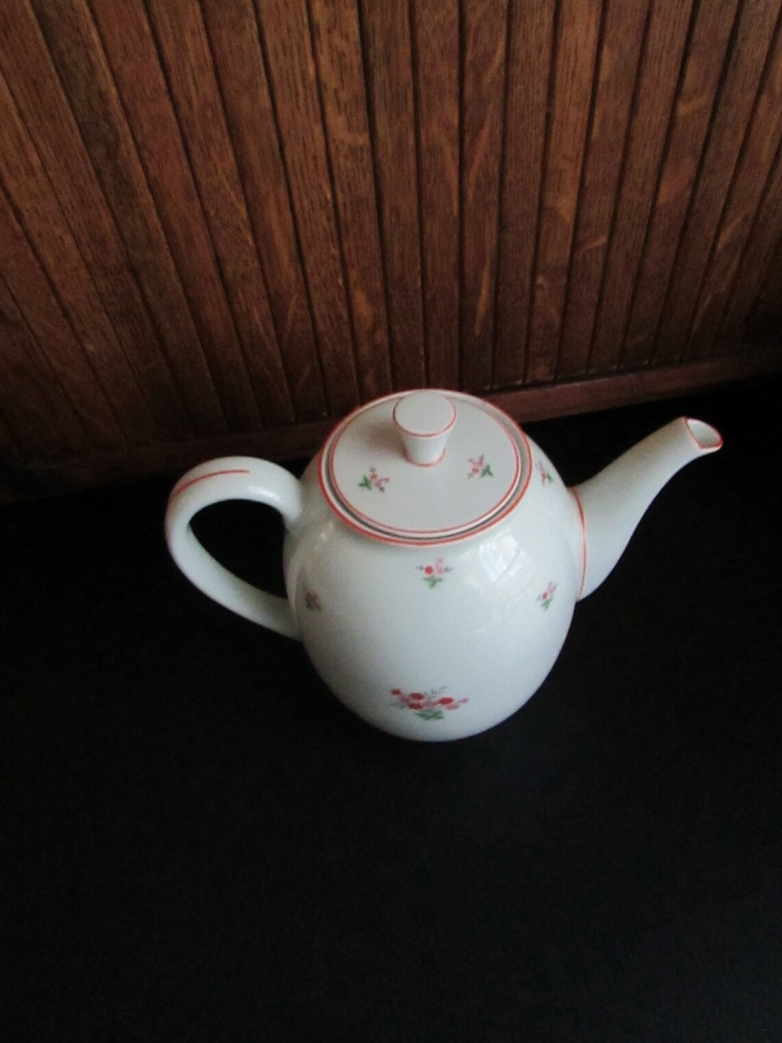 White Floral Tea Pot With Bright Flowers Porcelain Teapot by - Etsy