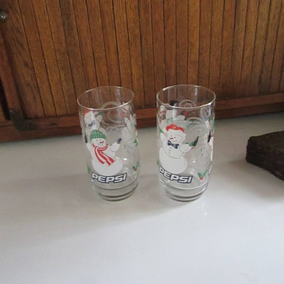 Pair of Pepsi Snowman OR Skating Santa Claus Glasses 16 | Etsy