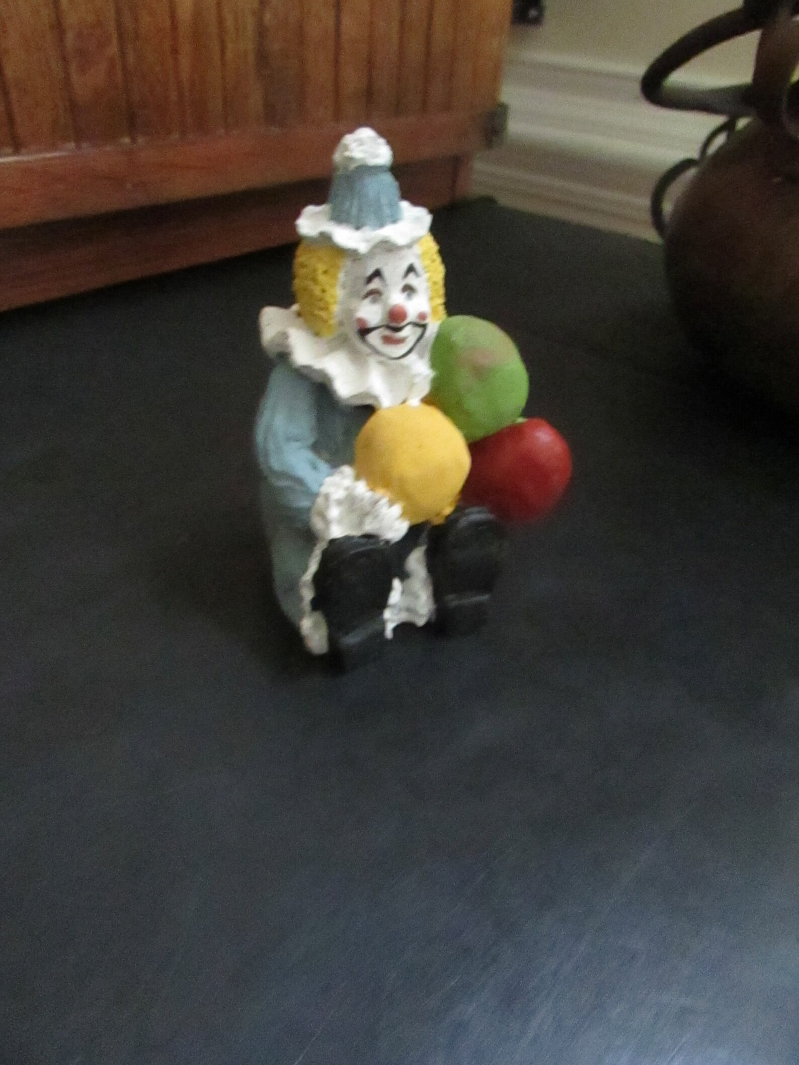 Small Clown with Balloons Figurine Vintage Clay Clown | Etsy