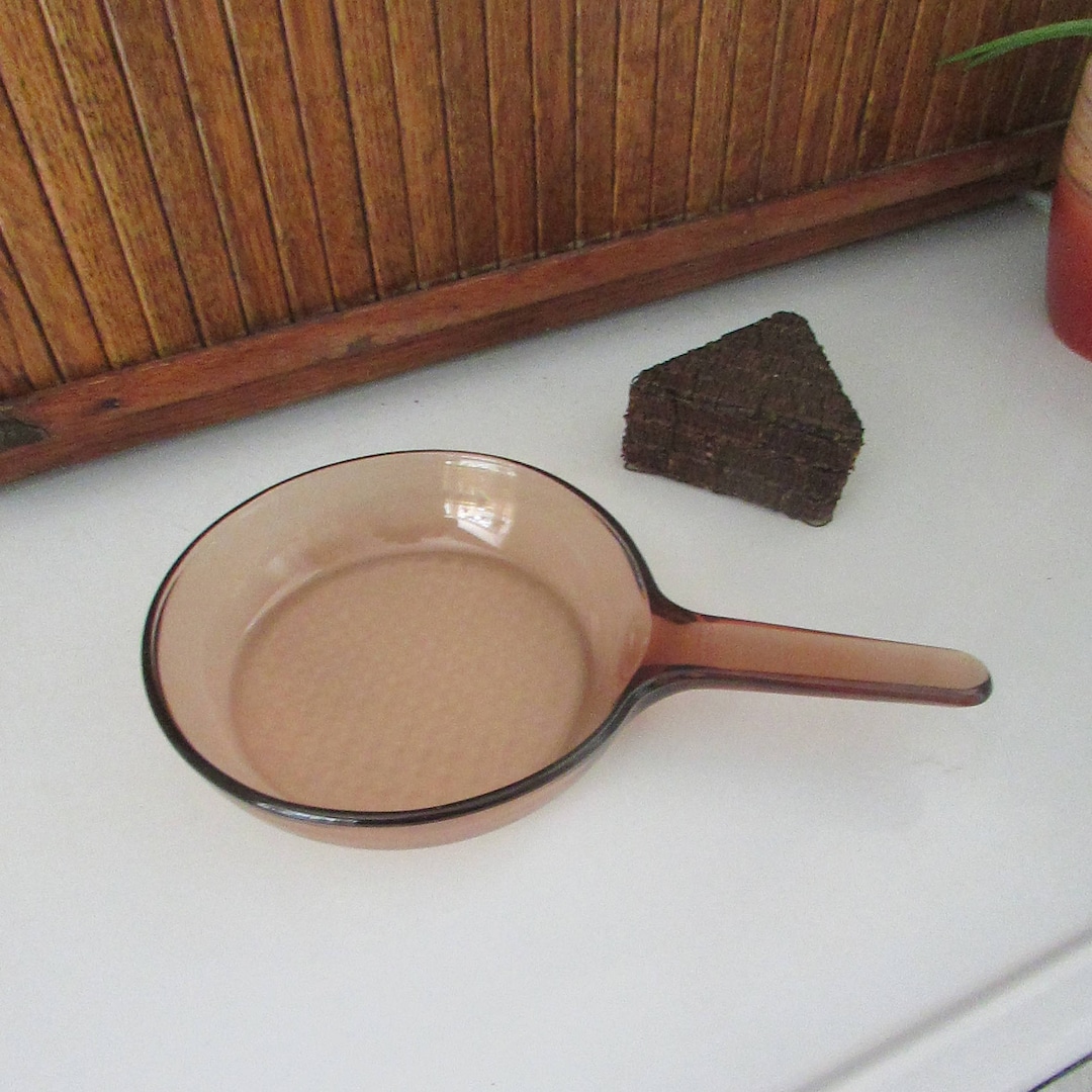 Amber Visions 7 Inch Fry Pan – Amber Glass Skillet - Vintage Corning ...