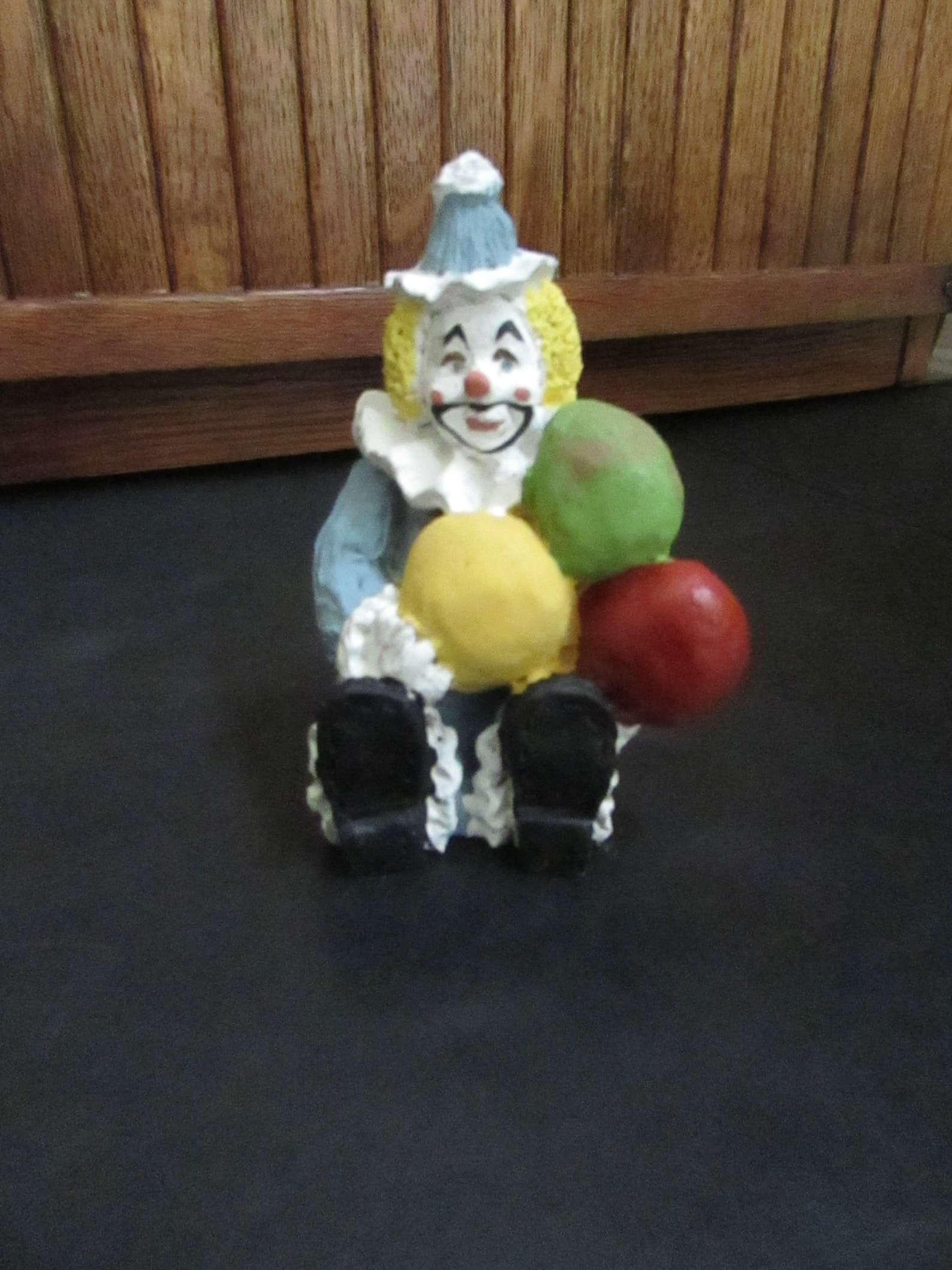 Small Clown With Balloons Figurine Vintage Clay Clown - Etsy