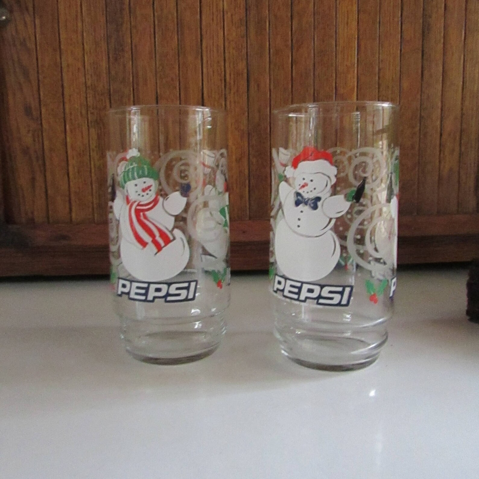 Pair of Pepsi Snowman OR Skating Santa Claus Glasses 16 | Etsy