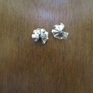 Flower Blossom Screw Back Sterling Silver Flower Earrings - Etsy