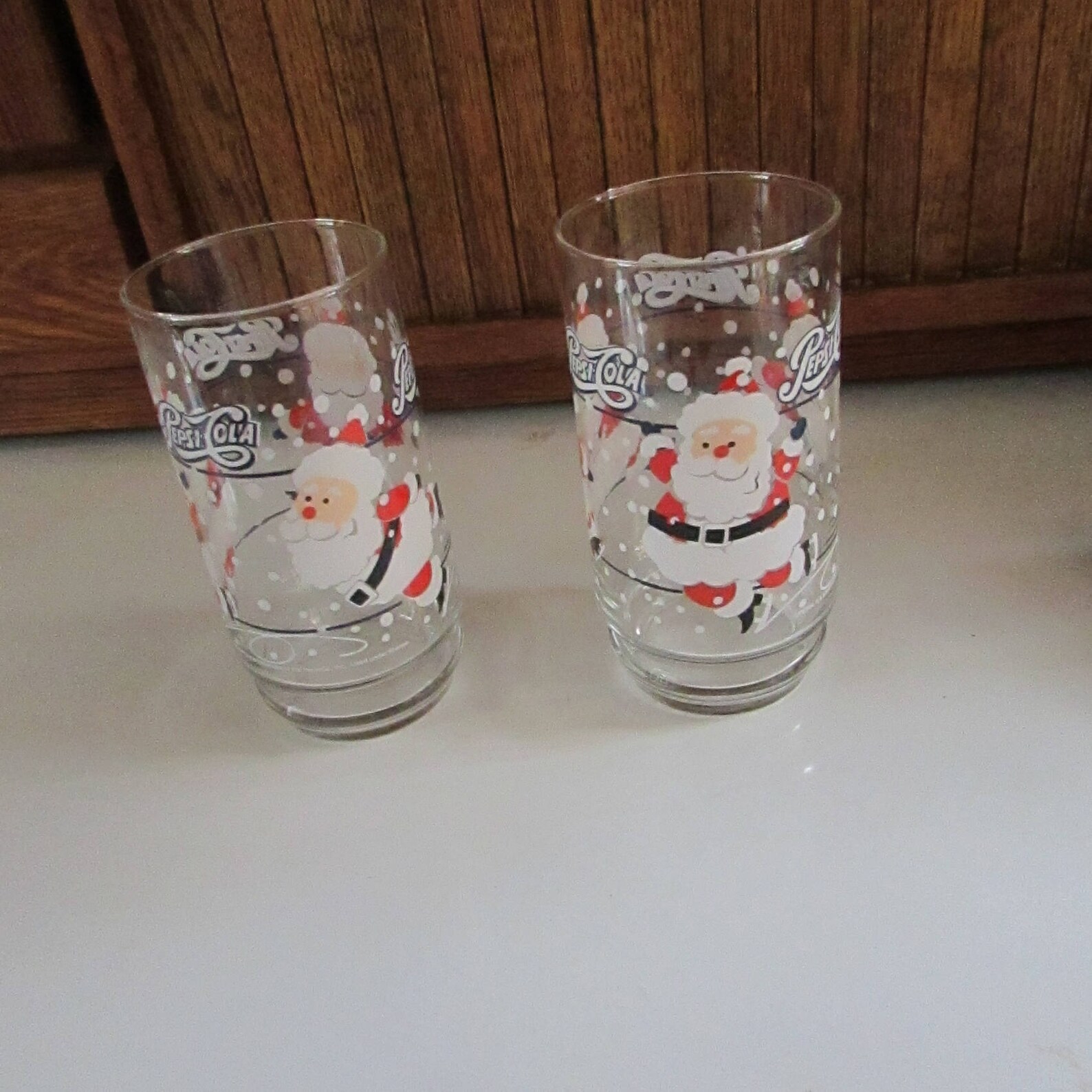 Pair of Pepsi Snowman OR Skating Santa Claus Glasses 16 | Etsy
