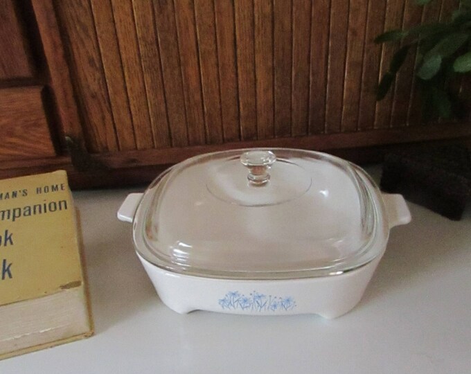 Blue Daisy Corning Ware -sears Microwave Browning Dish - 8” Square ...