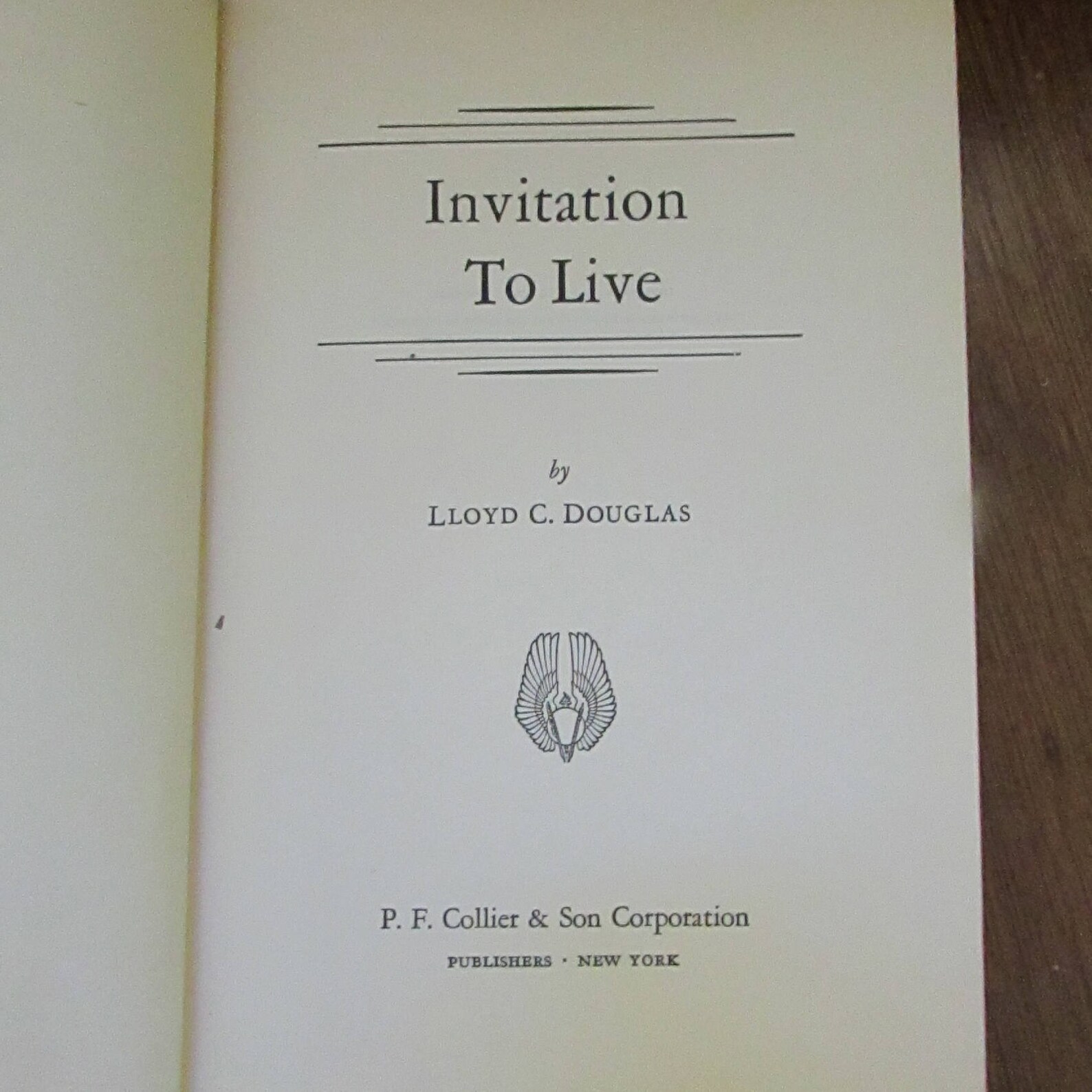 Invitation to Live by Lloyd C. Douglas Blue Vintage | Etsy
