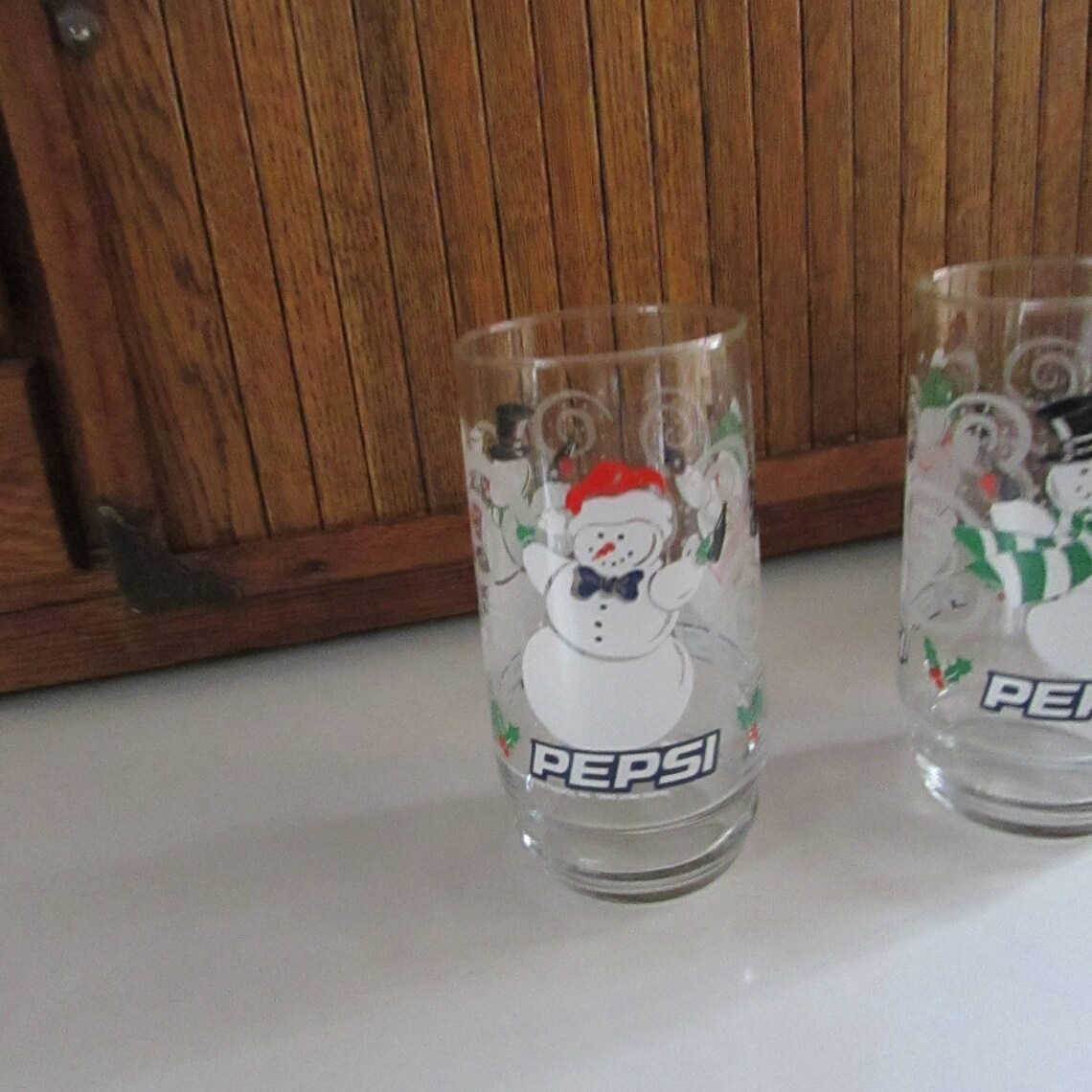 Pair of Pepsi Snowman OR Skating Santa Claus Glasses 16 | Etsy