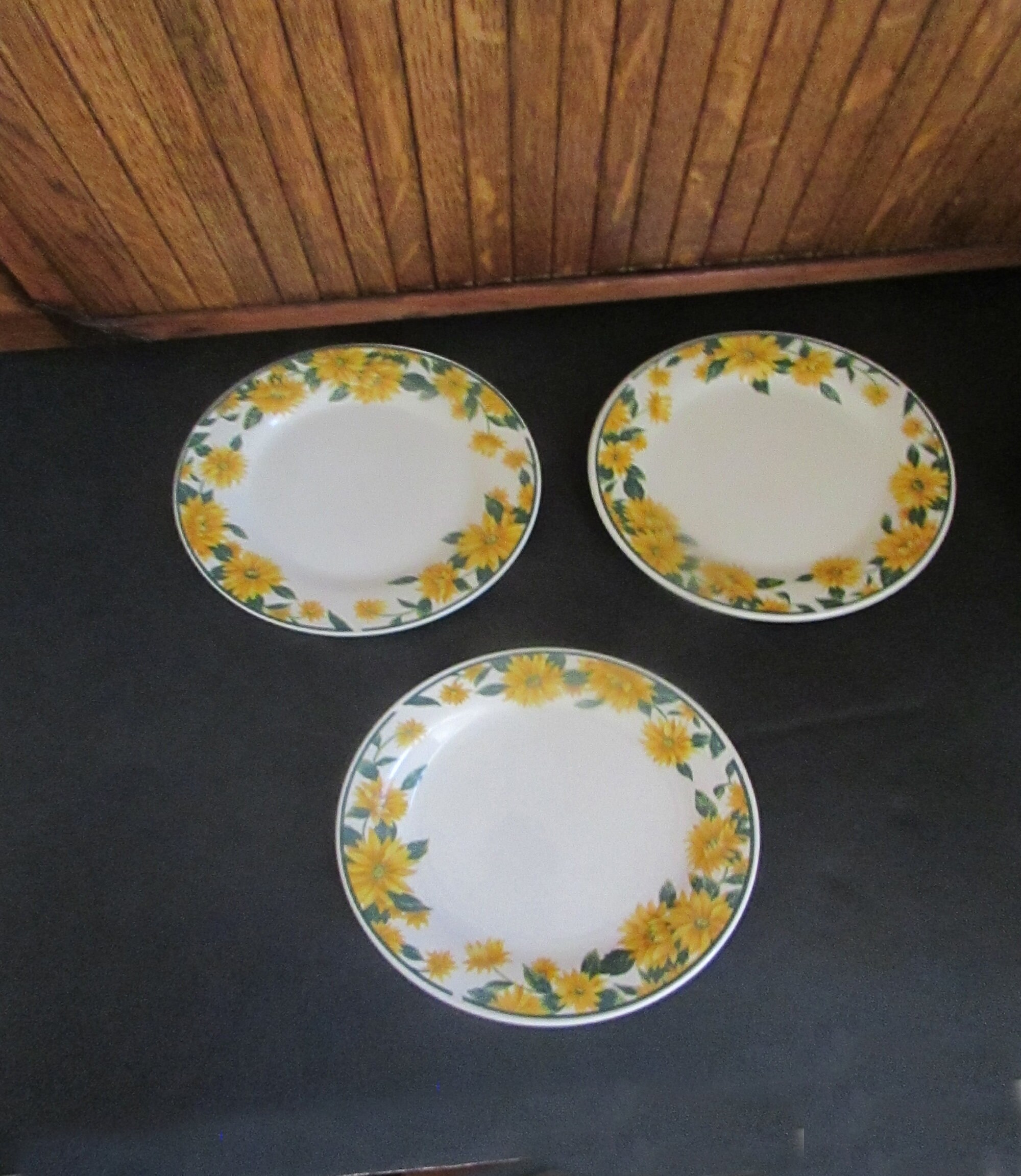 Yellow Sunflower /Daisy Salad Plates Set of 4 Vintage | Etsy