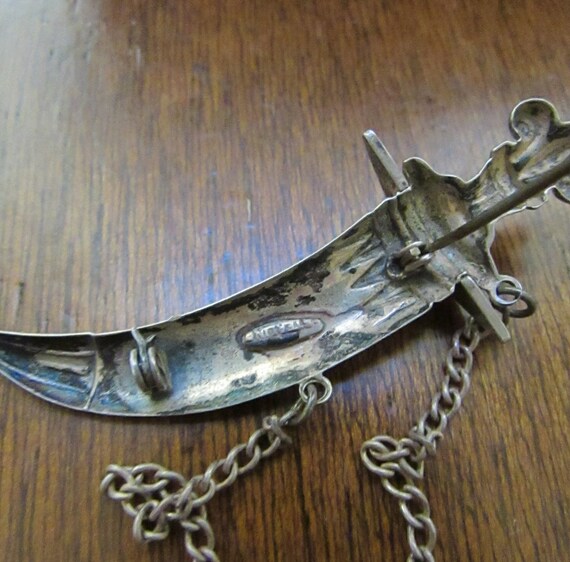 Sterling Dagger in Scabbard Brooch – Large Sterling S… - Gem