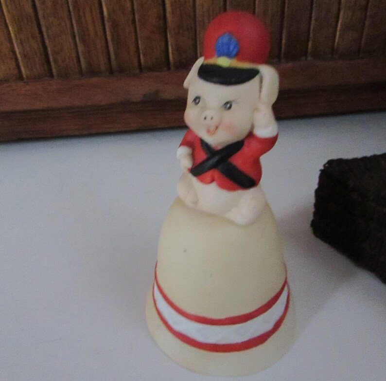 Toy Soldier Pig Christmas Bell Saluting Little Piggy Soldier - Etsy