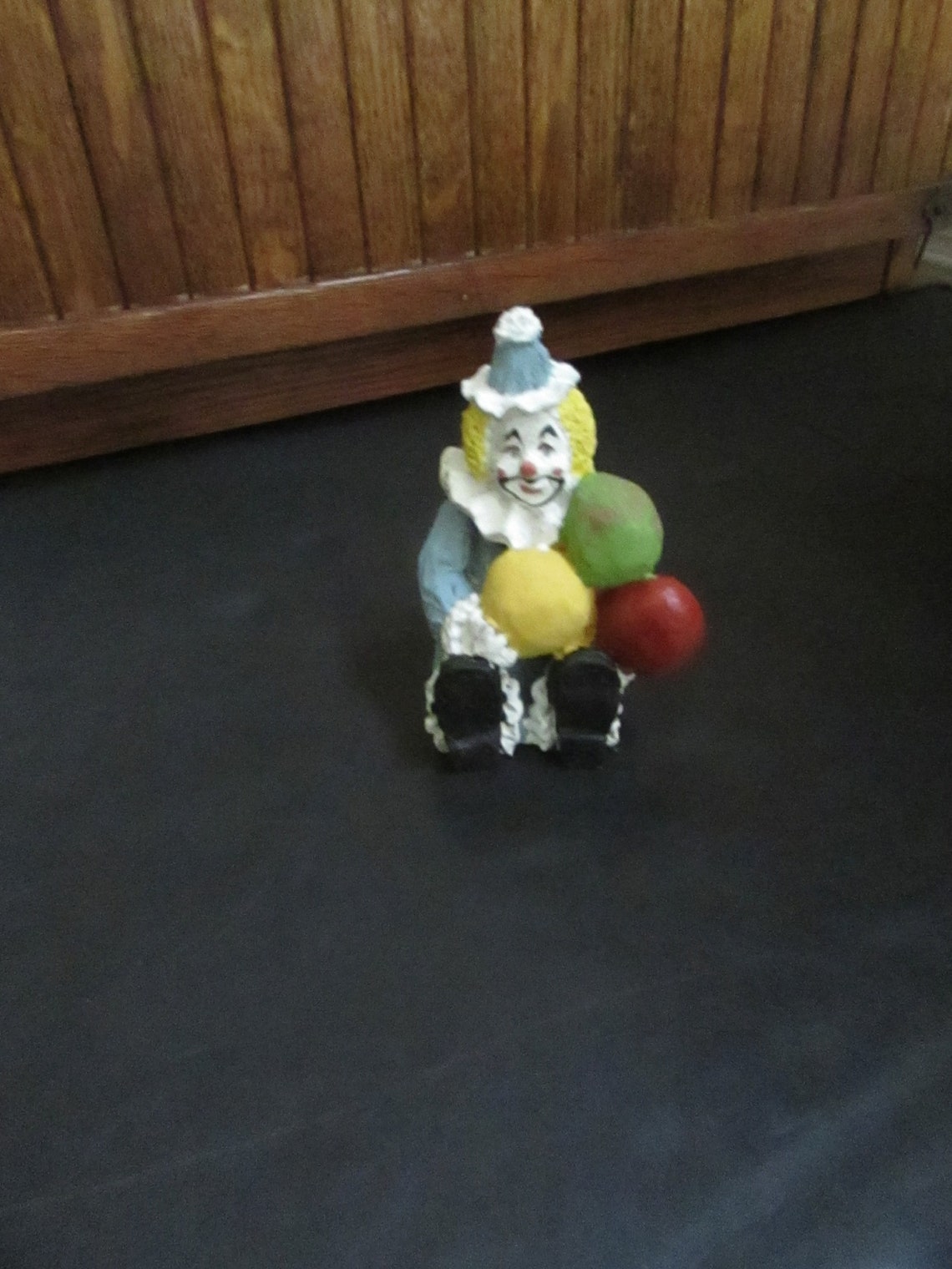 Small Clown with Balloons Figurine Vintage Clay Clown | Etsy