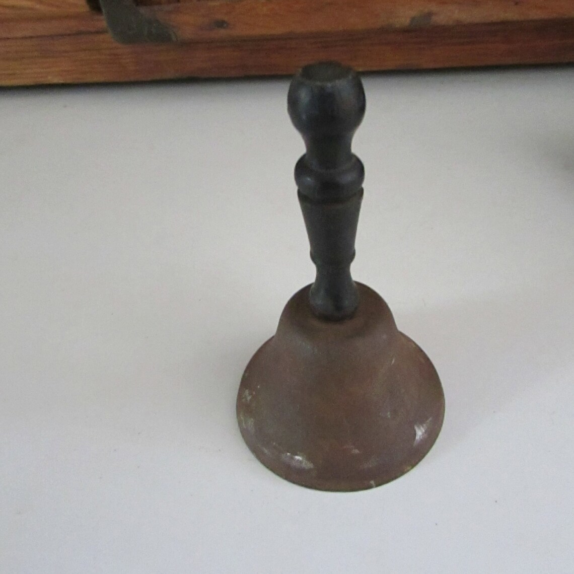 Rustic Rusted Metal Bell With Painted Wood Handle and Rope & Bolt ...