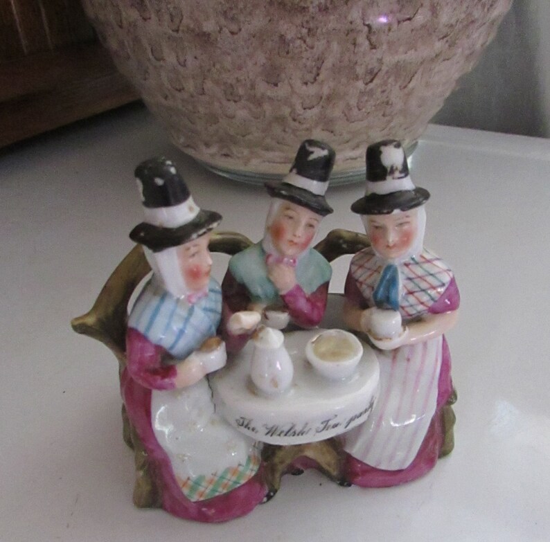 The Welsh Tea Party Fairing Figurine Vase/ Planter Ca. 1940 - Etsy