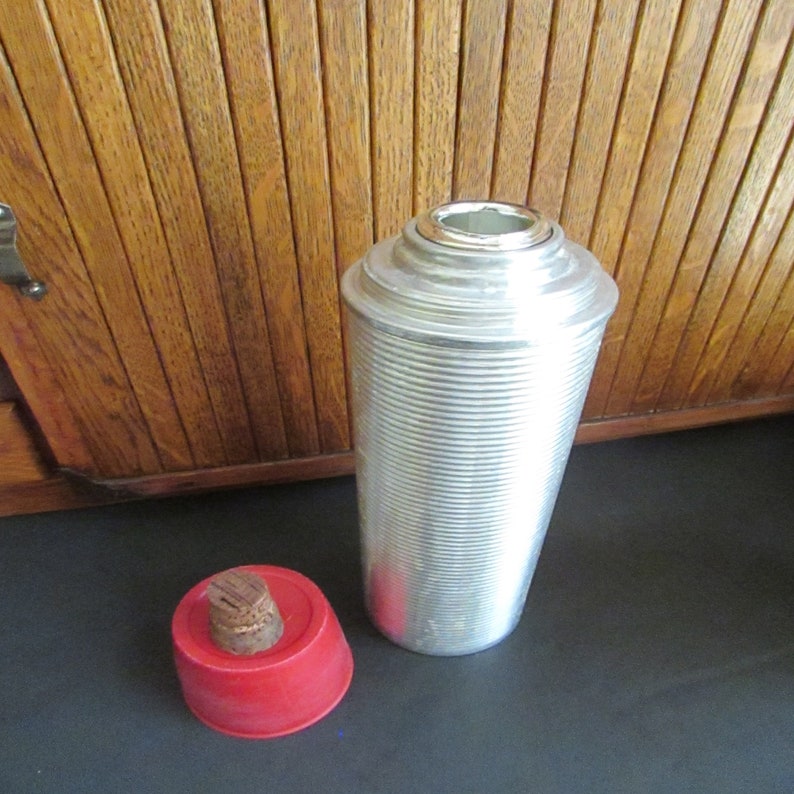1 Original Thermos Brand Aluminum Thermos W/ Ribbed Sides - Etsy
