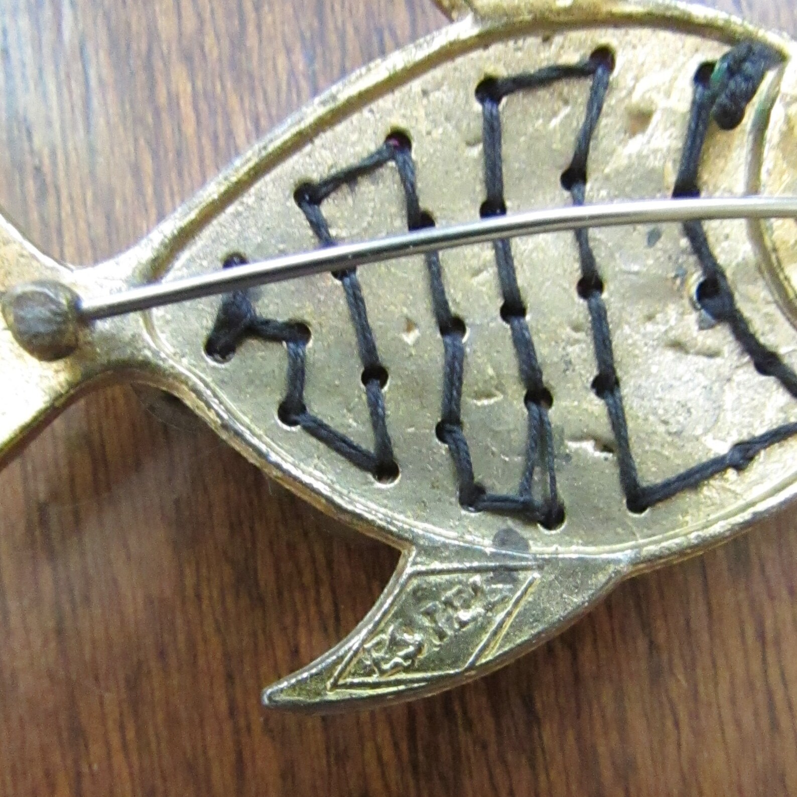 Colorful Fish Pin Sparkling Figural Golden Fish With | Etsy