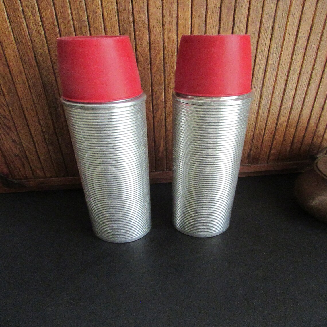 1 Original Thermos Brand Aluminum Thermos w/ Ribbed Sides | Etsy