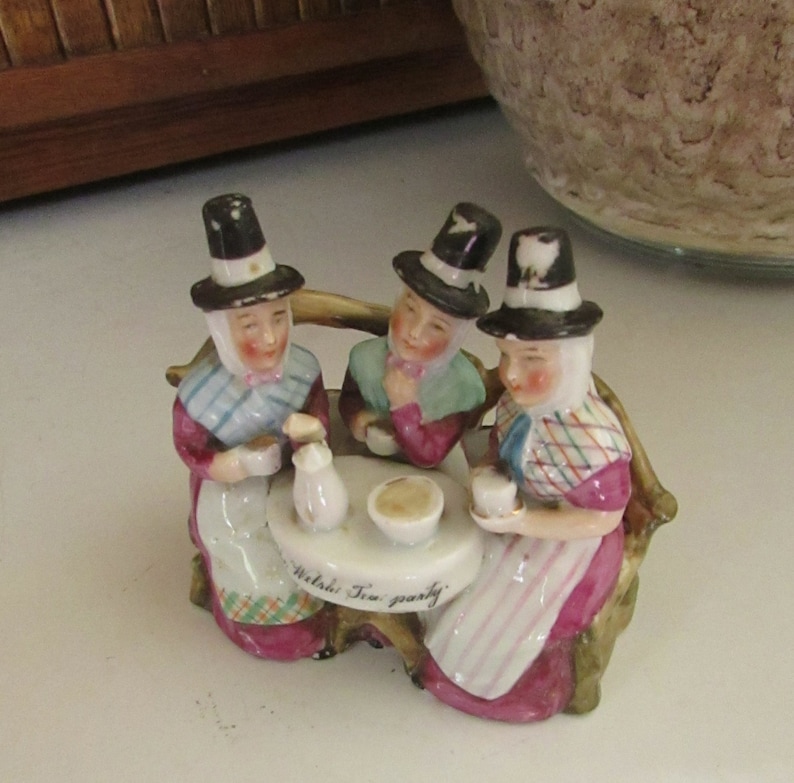 The Welsh Tea Party Fairing Figurine Vase/ Planter Ca. 1940 - Etsy