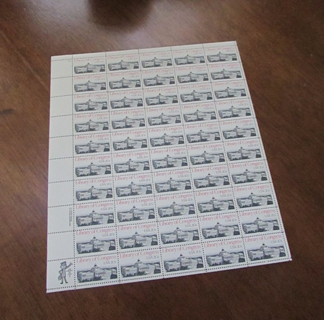 1982 Library of Congress Stamp - 20 Cent Vintage US Postage Stamp ...