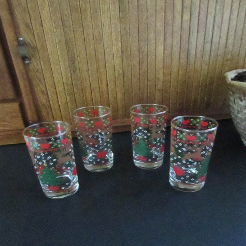 Christmas Glassware - Etsy