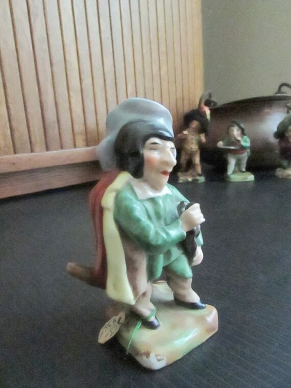 Small Hunchback Holding Bag Instrument Mansion House Dwarf - Etsy