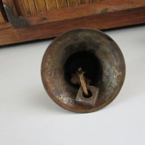 Rustic Rusted Metal Bell With Painted Wood Handle and Rope & Bolt ...