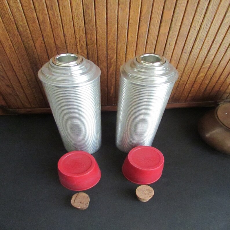 1 Original Thermos Brand Aluminum Thermos W/ Ribbed Sides - Etsy