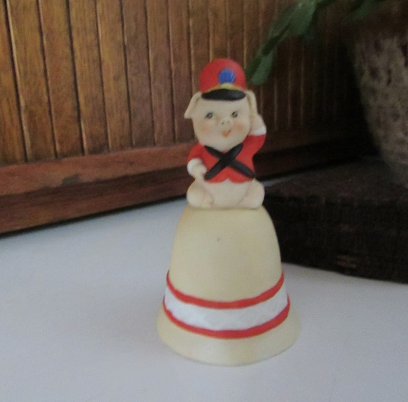 Toy Soldier Pig Christmas Bell Saluting Little Piggy Soldier - Etsy