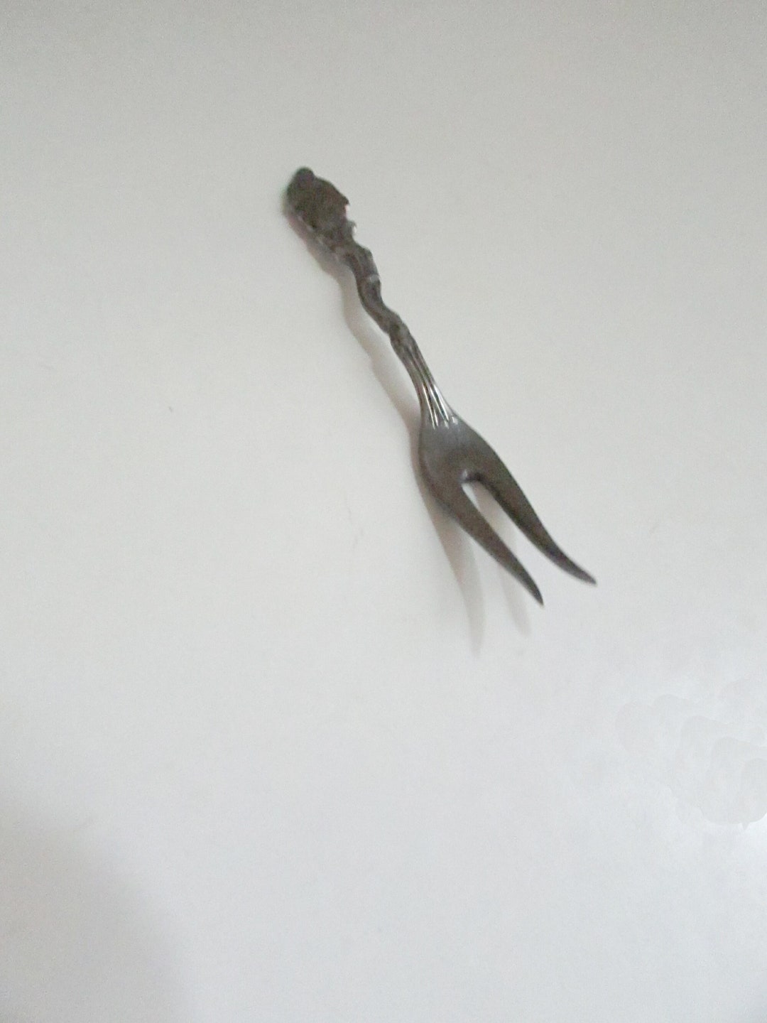 Lady With Fan Cocktail Fork – Small 4 Inch 2 Prong/ Tine Fork - Short ...