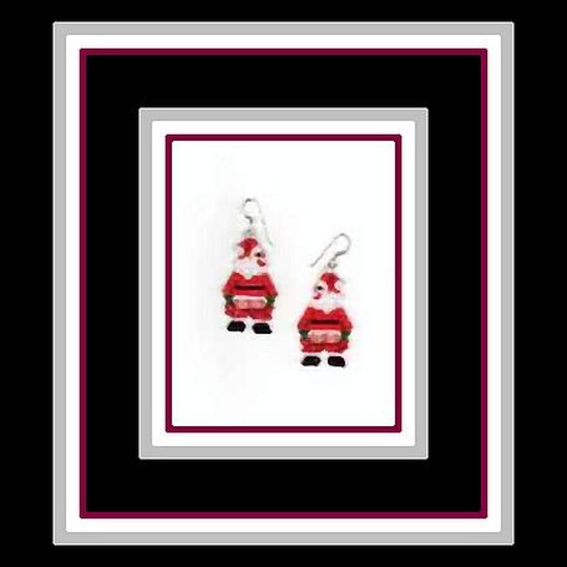 Santa Earring Pattern - Etsy