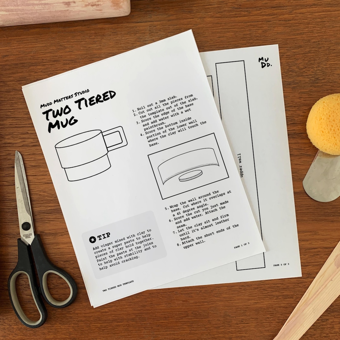 Easy Printable Mug Template Digital Download Printable Tutorial File to ...