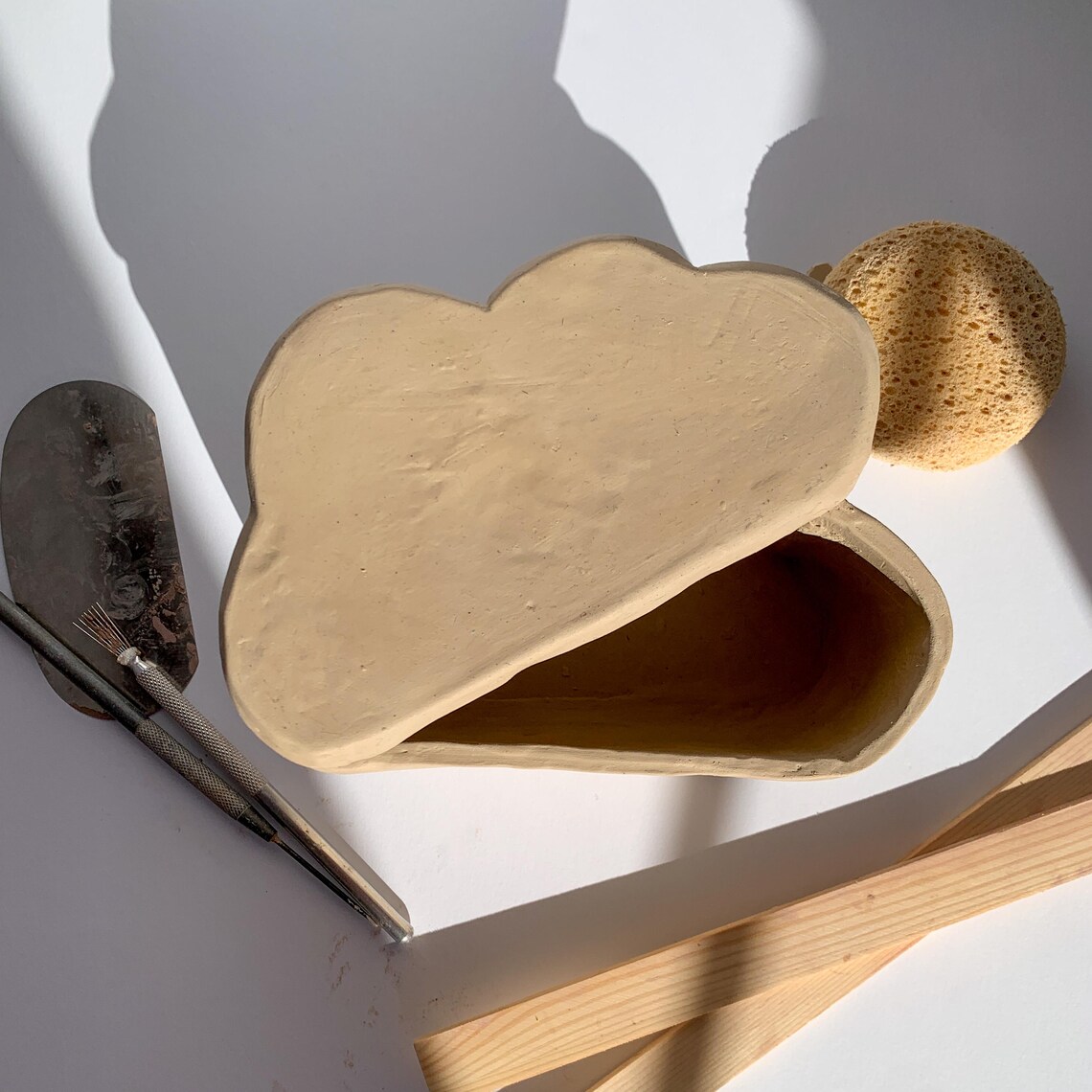 Printable Slab Pottery Cloud Box Template Digital Download Printable Tutorial File to Do It ...