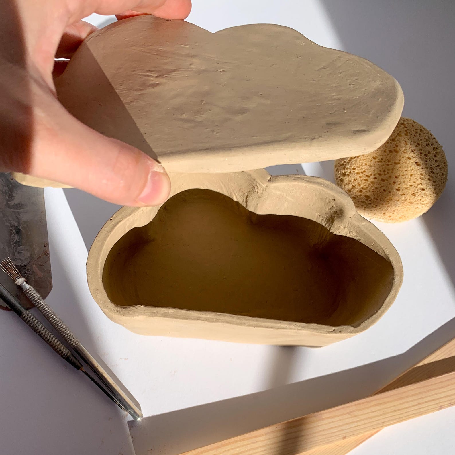 Printable Slab Pottery Cloud Box Template Digital Download Printable Tutorial File to Do It ...