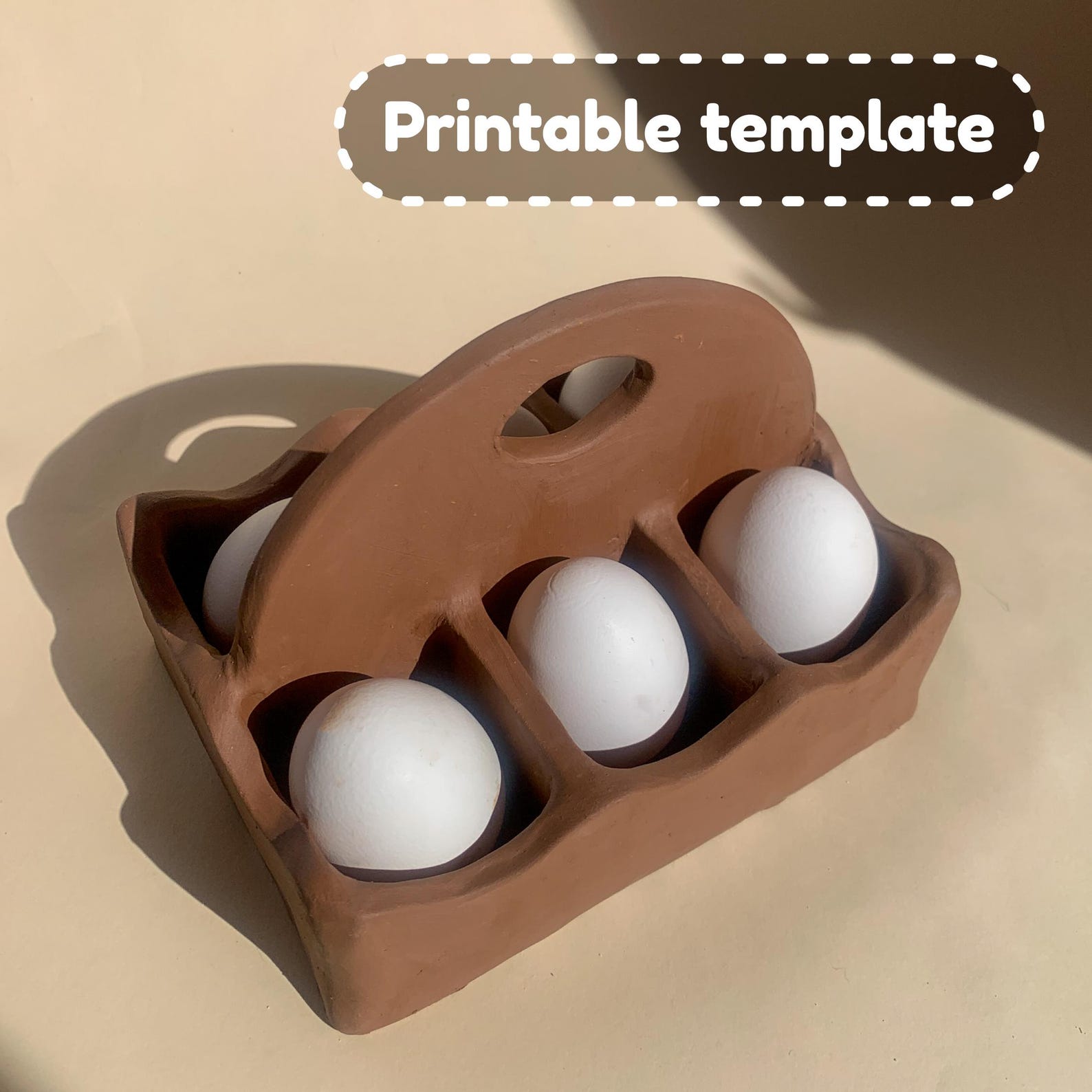 Printable Slab Pottery Egg Basket Template Digital Download Printable Tutorial File to Do It ...
