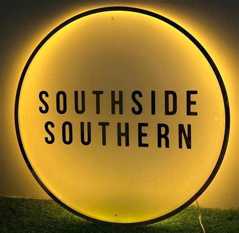 Custom Round Shape Business Sign Logo, Backlite Logo for Office and ...