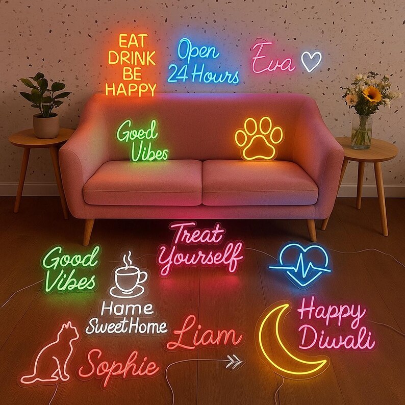 Custom Neon Sign, Neon Wall Signs, Customized Neon Sign, Neon Bar Sign ...