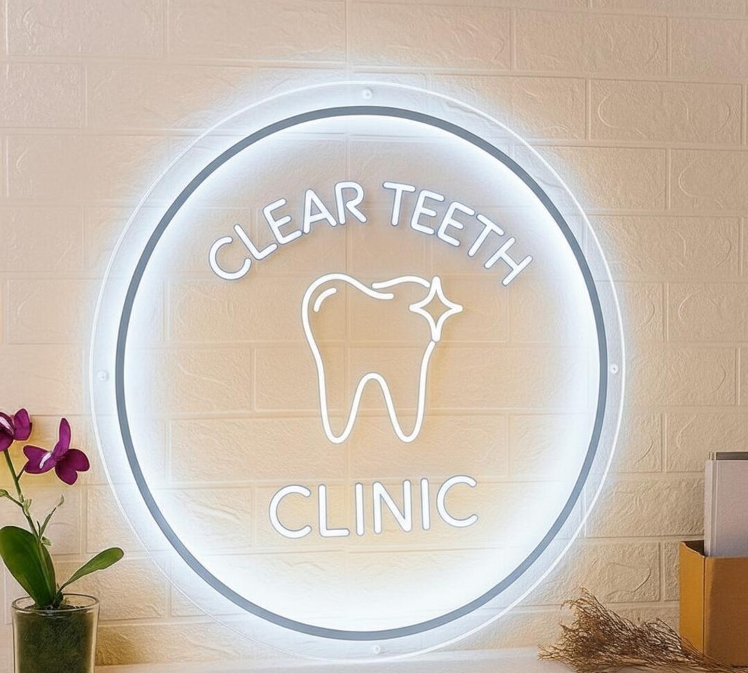 Custom Round Shape Business Sign Logo, Backlite Logo for Office and ...